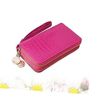 VALICLUD Small Wallet for Women Wallets for Women Mens Wallet Women Wallet Travel Essentials Women Purse Leather Wallets Crossbody Wallet Purse Long Purse Women's Clutch Strap Double Zipper