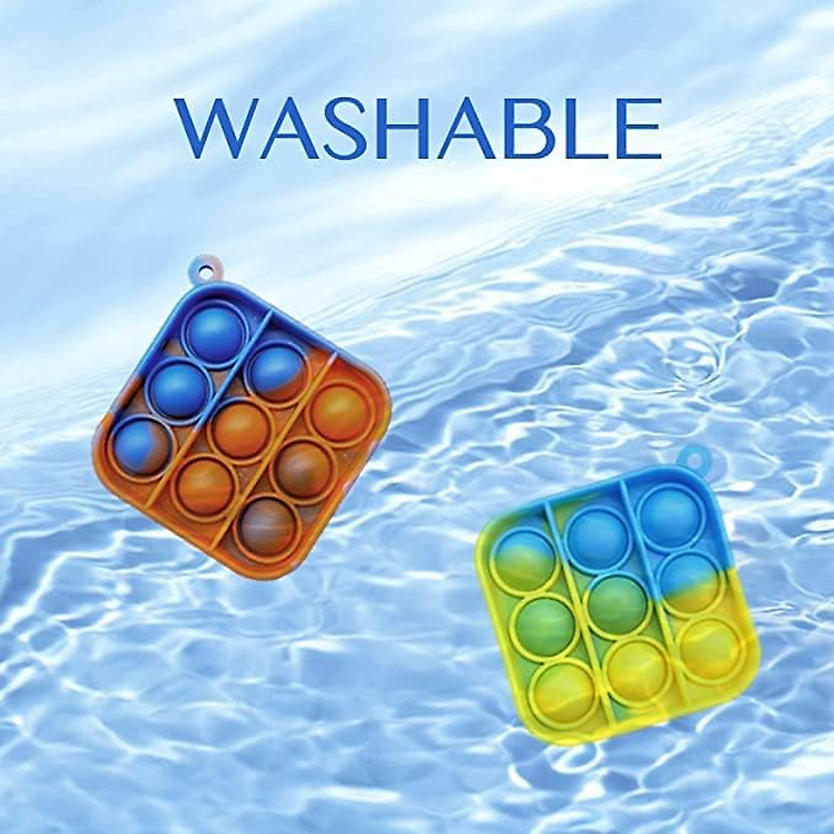 Christmas 60Pcs Mini Pop Push It Keychain Fidget Toy Pack,Mini Pop Push It Bubble Fidget Sensory Toys,Toys for Kids Adult Gifts