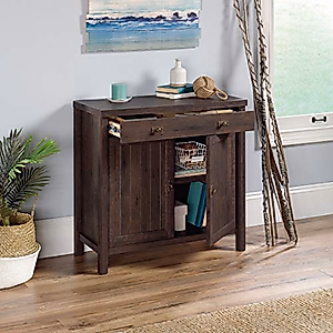 Sauder Costa Library Base, L: 31.30" x W: 14.41" x H: 30.00", Coffee Oak finish