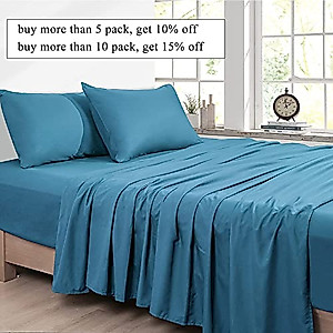 PHF King Sheet Set-Hotel Luxury Bedding Sheets and Pillowcases-4 Pieces Soft Breathable Bed Sheets- Deep Pocket up to 16 Inches Mattress-Wrinkle, Fade, Stain Resistant, Teal