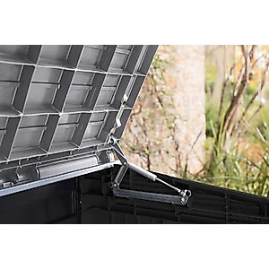 Keter 249319 Store it Out Nova Outdoor Garden Storage Shed, 32 x 71.5 x 113.5 cm, Dark Grey with Light Grey Lid