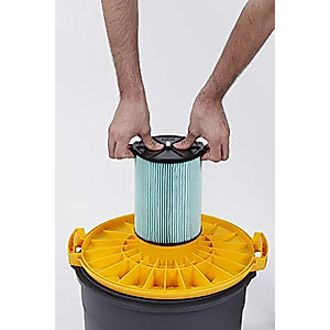 WORKSHOP Wet/Dry Vacs Vacuum Filters WS23200F HEPA Media Filter For Shop Vacuum Cleaner (Single HEPA Media Filter For Wet/Dry Vacuum Cleaner) Fits WORKSHOP 5-Gallon to 16-Gallon Shop Vacuum Cleaners