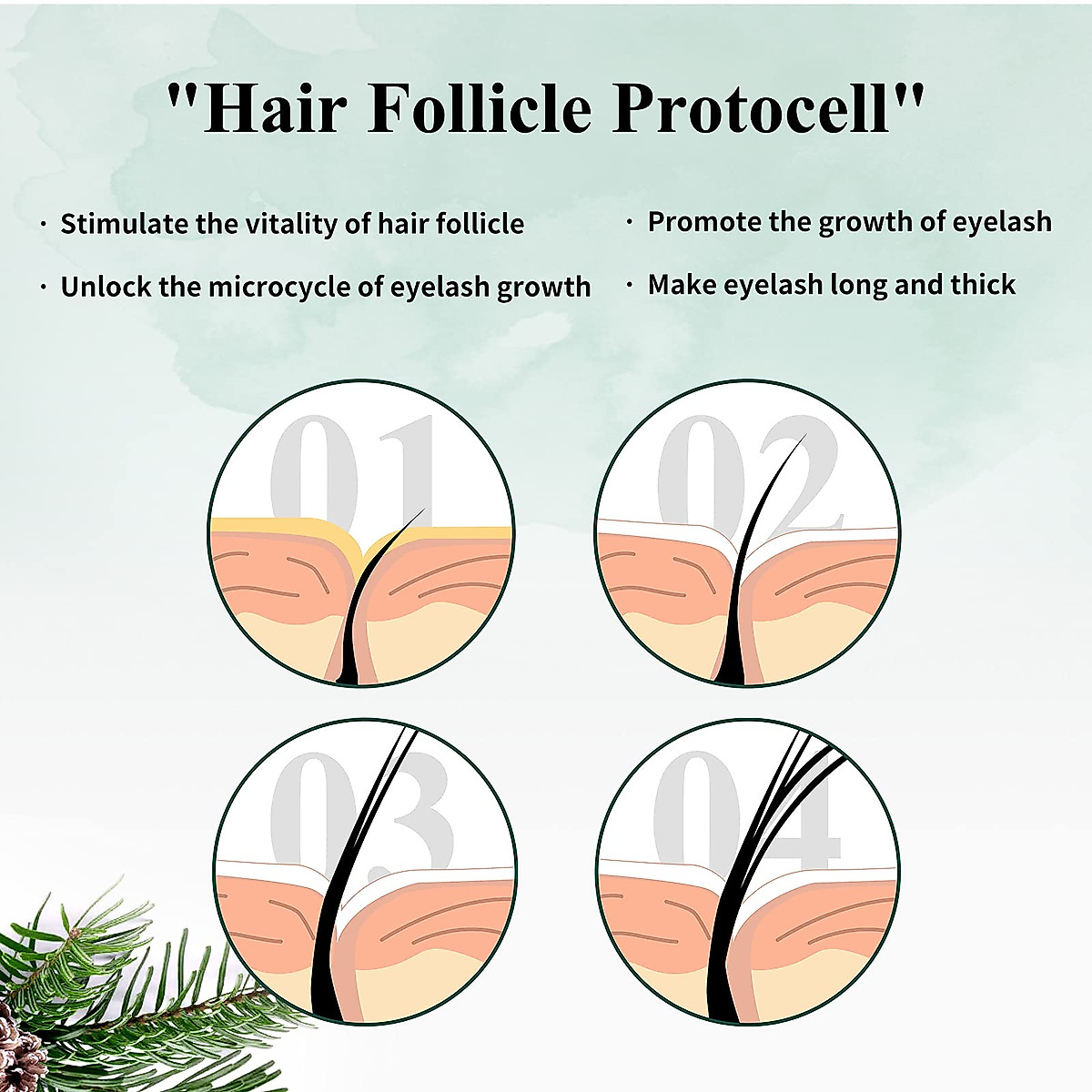 Eyelash Growth Serum, BREYLEE Eyelash Serum for Eyelash Growth Lash Growth Serum, Lash Serum, Eyelash Conditioner, Lash boost Serum for Longer, Fuller Thicker Lashes & Eyebrows(Gold, 3ML/ 0.1 Fl. Oz)