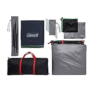 Coleman Skydome Camping Tent, 2/4/6/8 Person Family Dome Tent with 5 Minute Setup, Strong Frame can Withstand 35MPH Winds, Roomy Interior with Extra Storage Included