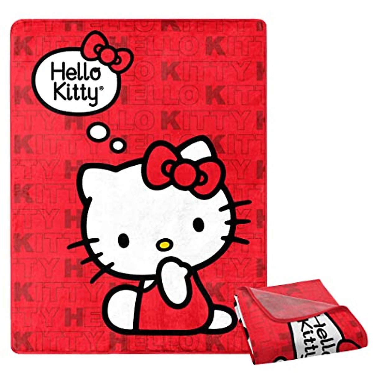 Northwest Hello Kitty Fleece Throw Blanket - Hello Kitty Plush Fleece Throw - Hello Kitty Throw Blanket (Hello Kitty)