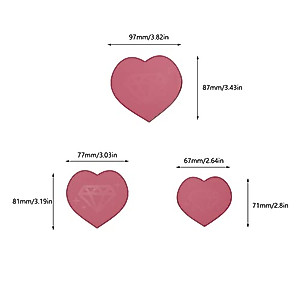 KUMGROT 6pcs Diamond Painting Trays Heart Diamond Art Tray Rhinestone Tray Storage Box Diamond Painting Accessories Trays for DIY Craft Bead Pink 3 Different Size