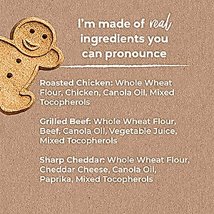 Buddy Biscuits Oven Baked Dog Treats, Assorted Flavors Roasted Chicken, Grilled Beef, Sharp Cheddar, 16oz