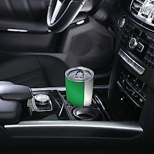 VKKOEWL Ireland Flag LGBTQ Pride Rainbow Stainless Steel Insulated Tumbler 20 Oz Travel Water Bottle Coffee Mug Drink Cup With Lid Straw