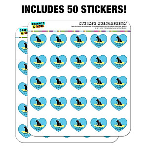 Looking for The Next Big Break Surfing Dog Puppy Surf Heart Shaped Planner Calendar Scrapbook Craft Stickers