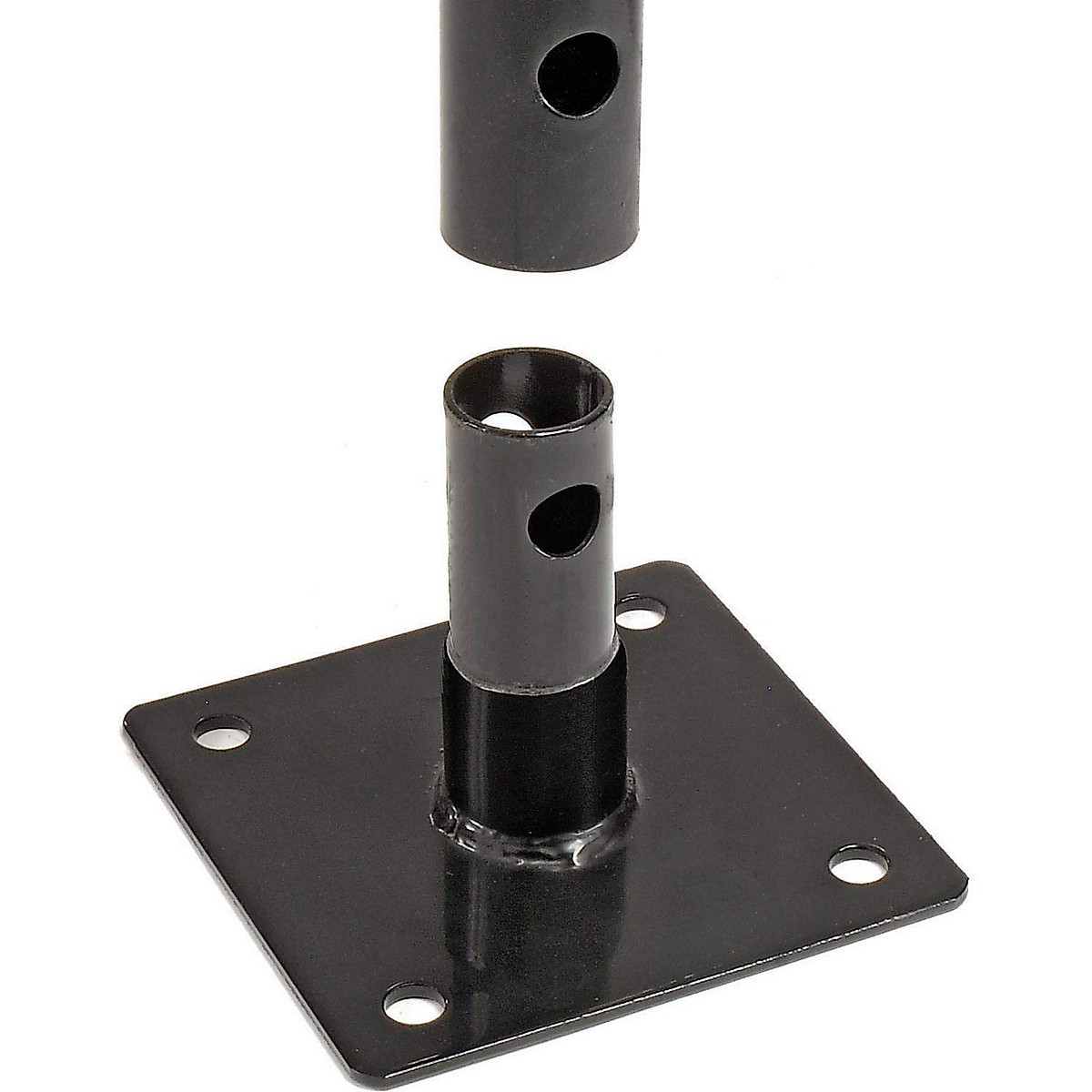 Global Industrial 68"L Wave Bike Rack, Black, Flange Mount, 7-Bike Capacity