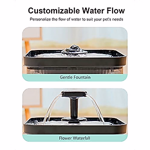 Espelho Cat Water Fountain, Wireless Pump, Automatic Pet Water Fountain Cat Water Dispenser with 6 Replacement Filters