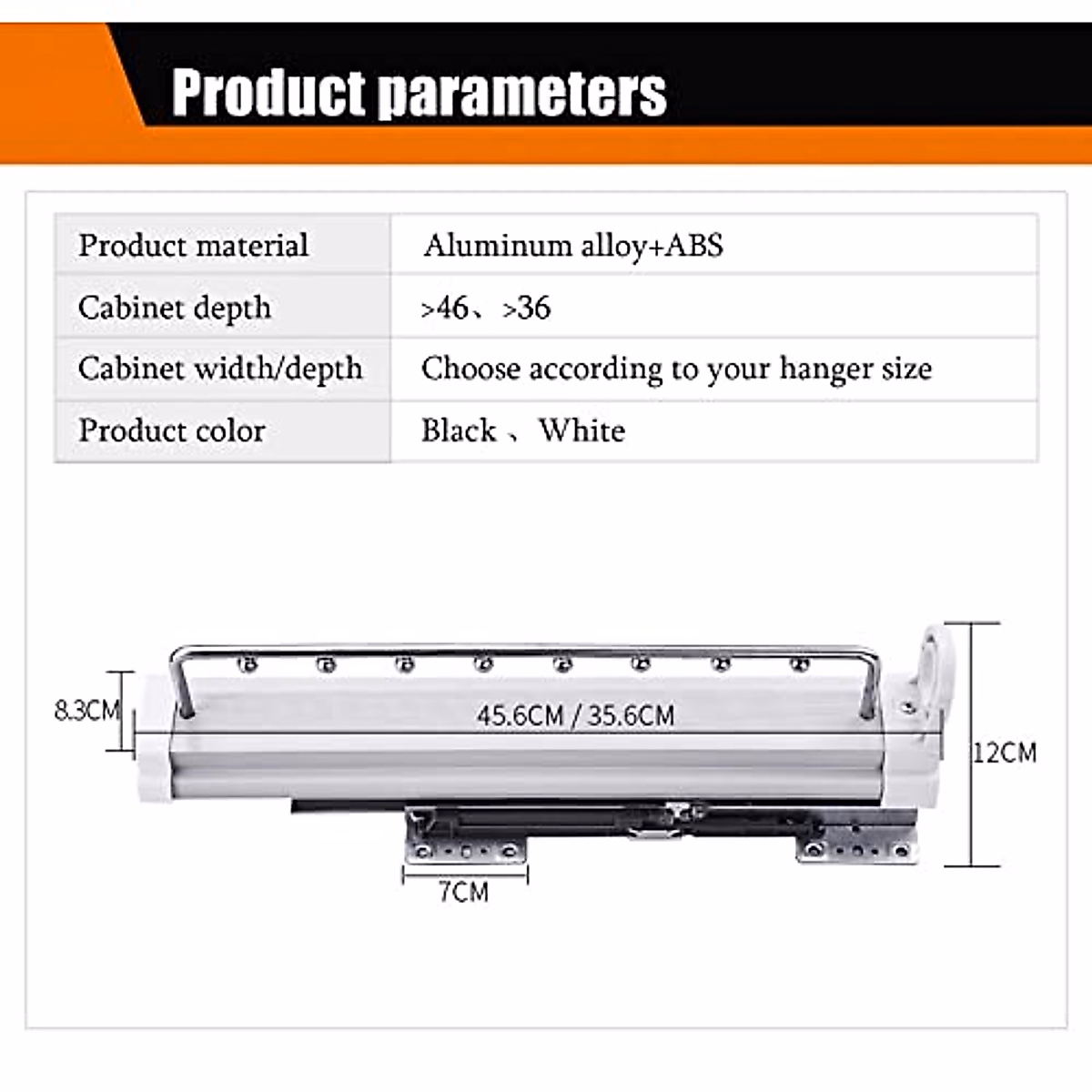 Heavy Duty Retractable Closet Pull Out Rod,Extendable Valet Rod Clothing,Ball Bearing Rail Slide Pull-Out,Hanging Rod for Closet Storage, Laundry Room,5 Pcs Pants Rack