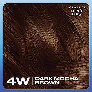 Clairol Nice'n Easy Permanent Hair Dye, 4W Dark Mocha Brown Hair Color, Pack of 1
