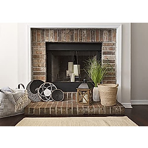 Outer Woods Boho Wall Decor Wicker Baskets | Decorative African Woven Rattan Seagrass Hanging Basket for Home | Small and Large Boho Home Round Flat Art Plates Set of 3 | Unique Handmade Boho Basket