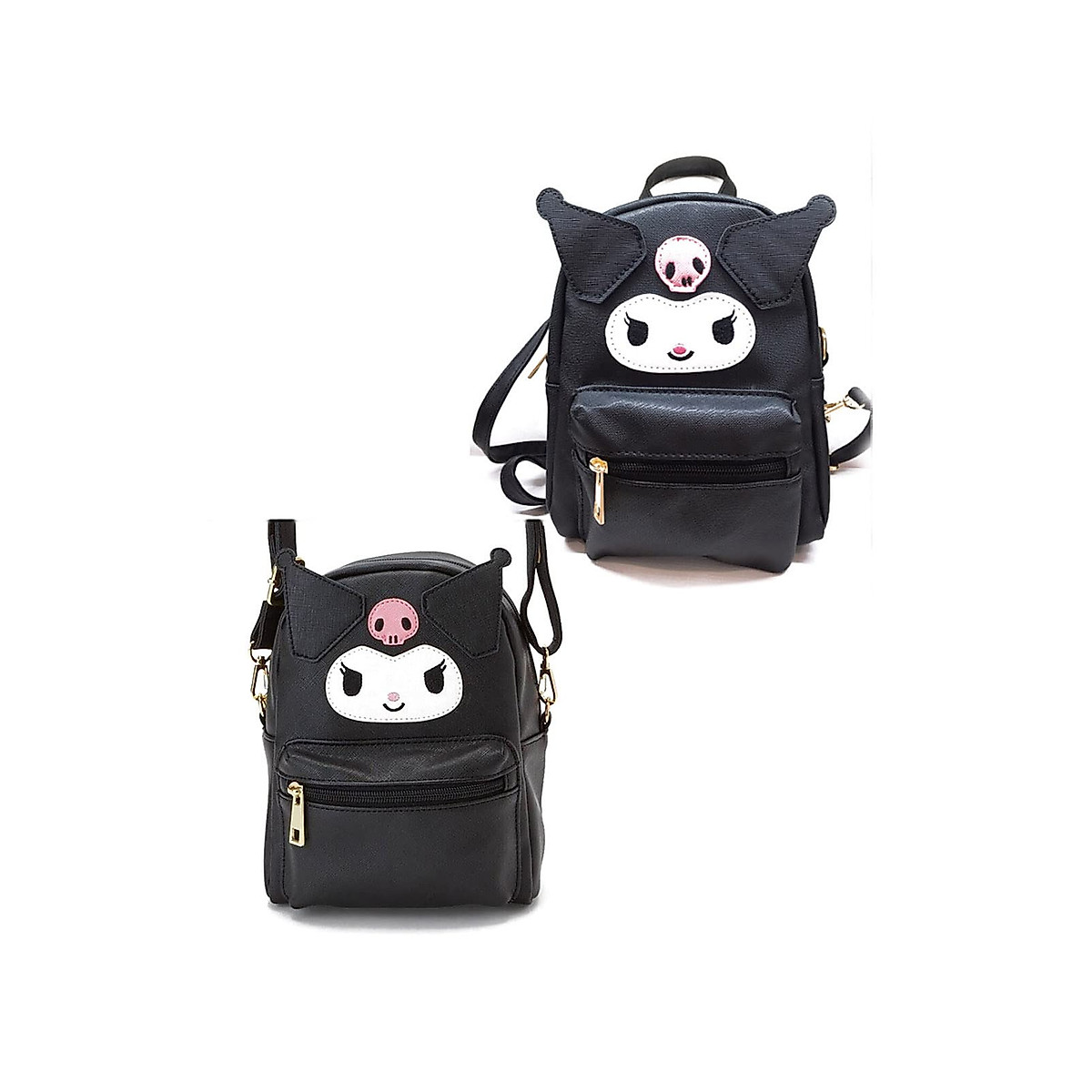 TUMPETY Anime Doll Cosplay Light Blue Bag Kawaii Mini Backpack Cute Back Pack Girl Handbag (Black)