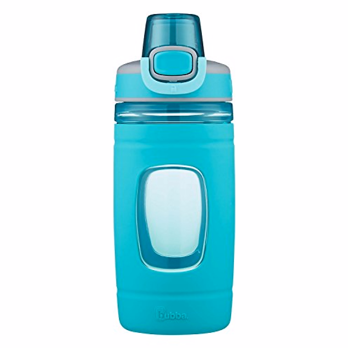 Bubba Flo Kids Water Bottle with Leak-Proof Lid, 16oz Dishwasher Safe Water Bottle for Kids, Impact and Stain-Resistant, Aqua Waters
