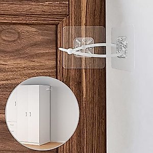 20 Pack Anti Tip Furniture Anchors No Drill, Baby Proofing Furniture Wall Anchor Straps, Adhesive Cabinet Safety Wall Anchors, Furniture Safety Straps for Bookcase Cabinet Drawer Dresser Shoe Shelf
