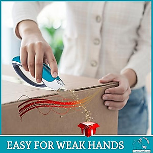 Box Cutter Retractable Utility Knife - Heavy Duty Box Cutter Knife Cardboard Cutter - Box Opener Razor Blades Utility Knife - Box Knife Carpet Cutter with 5 Sharp Blades