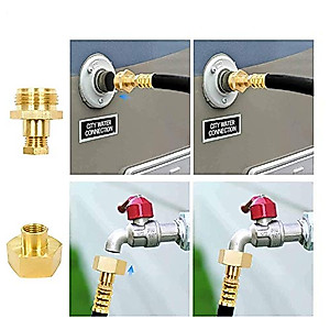 12 Inch Air Compressor Kit Male & Female Quick Connect Blow Out Fitting Plug,RV Winterizing Kit Sprinkler Blowout Adapter with Shut Off Valve,Winterize RV Motorhome Boat Camper Travel Trailer