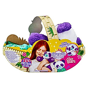 Little Live Pets - Cozy Dozys: Petals The Panda | Interactive Plush Toy Panda. 25+ Sounds and Reactions. Magical Eye Movement. Blanket, Pacifier for Kids Ages 4+