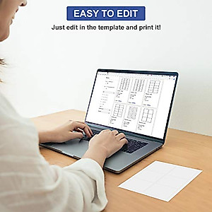 TYH Supplies Shipping Address Labels 3 1/3 x 4 Inch, White Matte, 300 Labels, Laser & Inkjet Printer, Strong Adhesive, Compatible with Avery 8164 & 5264 Template