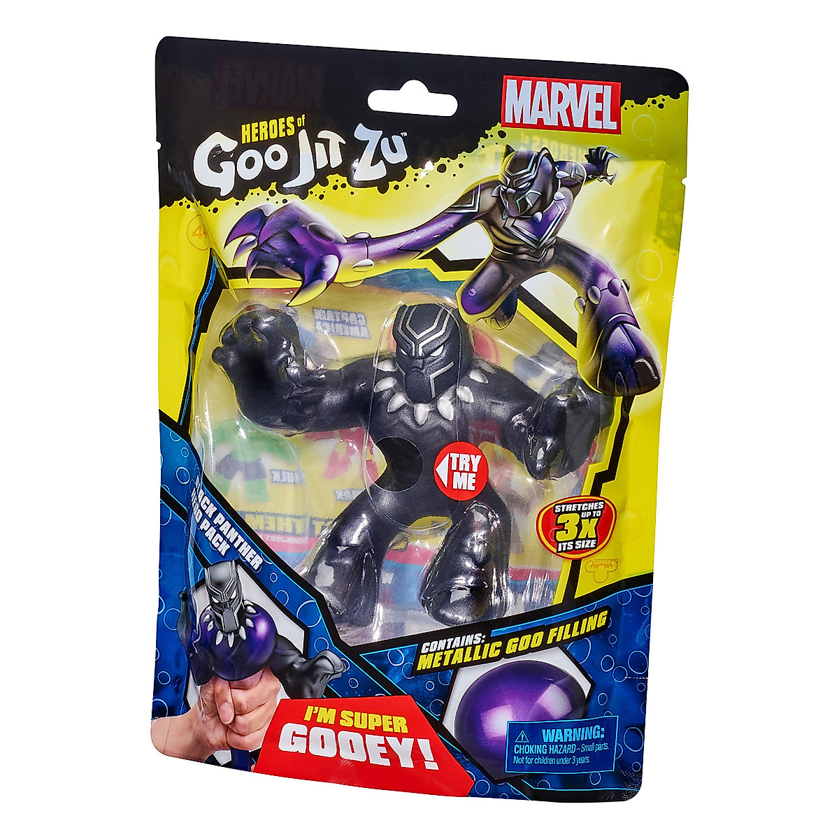 Heroes of Goo Jit Zu Licensed Marvel Hero Pack - Black Panther, Multicolor, 41099