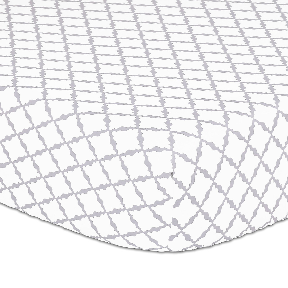 The Peanutshell Fitted Crib Sheet for Baby Boy or Baby Girl, Grey Lattice, 100% Cotton