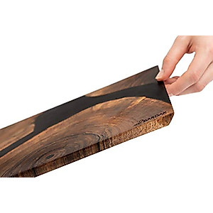 BARDAK Large Luxury Wooden Cheese Board, Charcuterie Platter & Serving Tray, Handmade Wine & Cheese Board Gift, Housewarming Gifts for Couples, Unique Wood Epoxy River Board