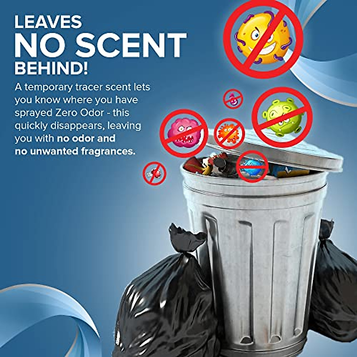 Zero Odor Multi-Purpose Odor Eliminator - Air & Surface Odor – Patented Technology Best for Bathroom, Kitchen, Fabrics, Closet- Smell Great Again, 22oz (Over 500 Sprays)