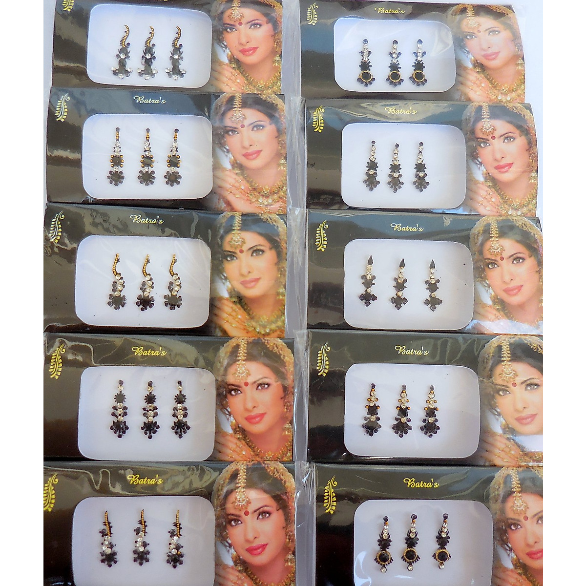 8 Bindi Pack- 24 Combo Bindi Stickers Multicolored,Silver,Gold,Black, Bindi Tattoo Bindi Jewelry