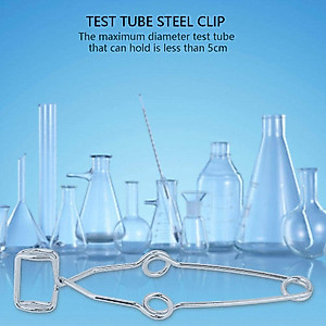 5pcs Spring Steel Test Tube Clip Clamp Labs with Finger Grips Laboratory Experiment Testing Holder Tool,14.5cm / 5.7inch
