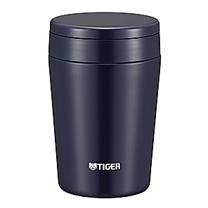 Tiger MCL-B038-AI Tiger Thermos Bottle, Vacuum Insulated, Soup Jar, 12.8 fl oz (380 ml), Heat Retention, Bento Box, Wide Mouth, Round Bottom, Indigo Blue