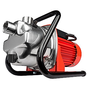 Red Lion RJSE-75SS 115 Volt, 3/4 HP, 11 GPM Stainless Steel Sprinkler Utility Pump with 8-ft. Cord, Red, 614432