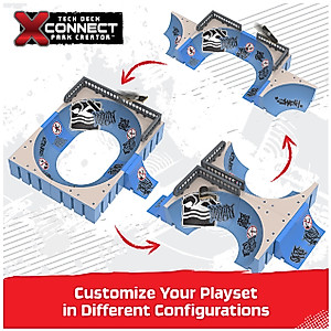 Tech Deck, Daewon Mega Bowl, X-Connect Park Creator, Customizable and Buildable Ramp Set with Exclusive Fingerboard, Kids Toy for Ages 6 and up