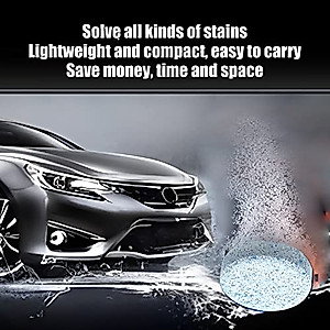 QUICTO 50 Pieces Car Windshield Washer Fluid Concentrated Clean Tablets，Easy to use, Windshield Wiper Fluid Solid Effervescent Tablet,Glass Solid Wiper Cleaning Tablets for Car Kitchen Window