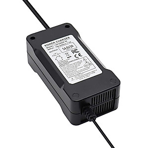 54.6V 3A AC/DC Power Adapter Supply Charger for 48V 13S Lithium Li-ion Battery Pack with 5.5x2.5mm DC Plug and 5.5x2.1mm Adapter