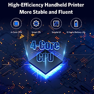 v4ink BENTSAI Portable Water Soluble Handheld Inkjet Printer BT-HH6105B1 with 4.3 Inch LED Touch Screen Mobile Inkjet Coder 0.09-0.5 Inch Print Height for QRCode Barcode Date Logo Text