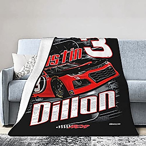 Austin Dillon 3 All Season Fleece Blanket Throw Ultra Soft Flannel Blanket Digital Printed Premium Fluffy Microfiber Fleece