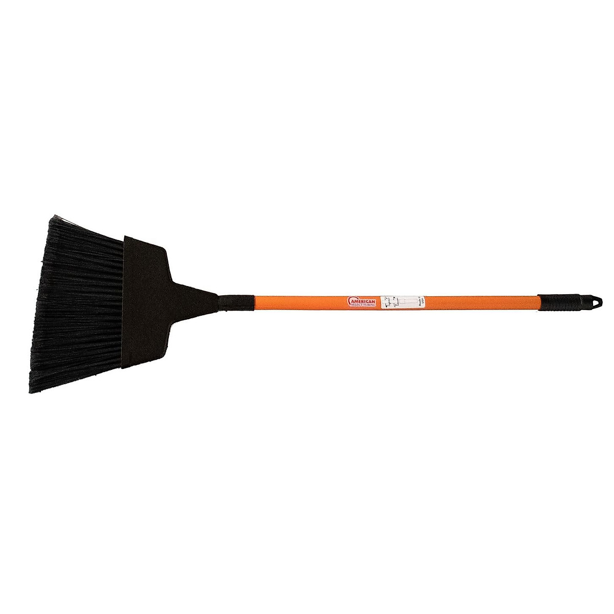Large 12-inch Angle Broom with Extendable Orange/Black Handle (2 Pack)