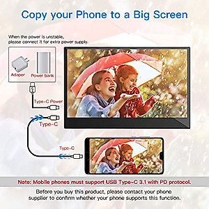 Eyoyo 13.3 inch USB C Touchscreen Monitor 1920x1080 IPS Portable Monitor Second Monitor for Laptop PC Mini PC Screen w/USB-C & HDMI Input