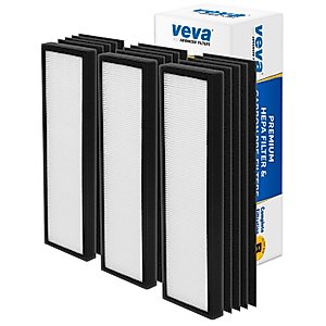 VEVA Premium 3 HEPA Filters including 12 Pack of Pre-Filters Compatible with Germ Guardian Air Purifier Models AC4825, 4800, 4900 and Replacement Filter B