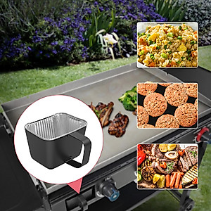 BMMXBI 10-Pack Grill Grease Cup Liners for Pit Boss 2/3/4 Burner Gas Griddles Disposable Aluminum Pans Liners Compatible with Country Smoker 4 B and Blue Rhino Razor GGC1643M GGC1643L GGC2241L Grill