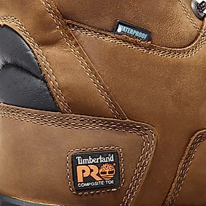 Timberland PRO Men's 8 Inch Boondock Composite Toe Waterproof Industrial Work Boot,Brown Oiled Distressed Leather,10 M US