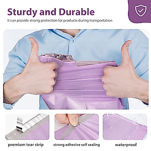 Fuxury Poly Mailers 12x15.5Inch 100 Pcs, Waterproof Shipping Bags for Clothing, Strong Adhesive Shipping Envelopes for Small Business Suppliers, Self Seal Mailers Poly Bags Mailing Envelopes Purple