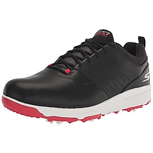 Skechers Men's Go Torque Pro Waterproof Golf Shoe Sneaker, Black/Red, 9 Wide