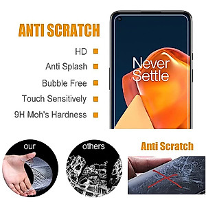 YRMJK 3+3 Compatible OnePlus 9 Screen Protectors + Camera Lens Protectors, 3D Full Coverage 99% HD Clarity 9H Premium Tempered Glass Compatible OnePlus 9