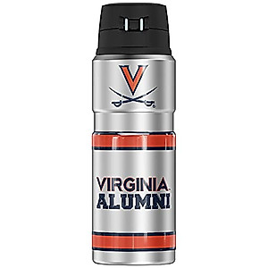 THERMOS University of Virginia OFFICIAL Alumni STAINLESS KING Stainless Steel Drink Bottle, Vacuum insulated & Double Wall, 24oz