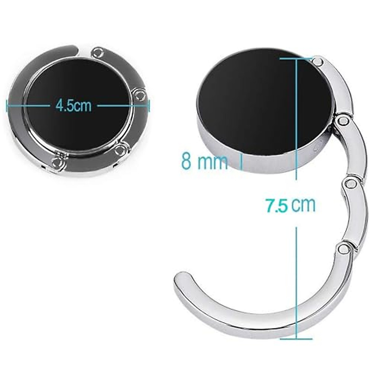 Foldable Purse Hook, Handbag Hanger Table Hook Holder Bag Hanger Hook for Girls and Women(F-1P Pretty Marble)