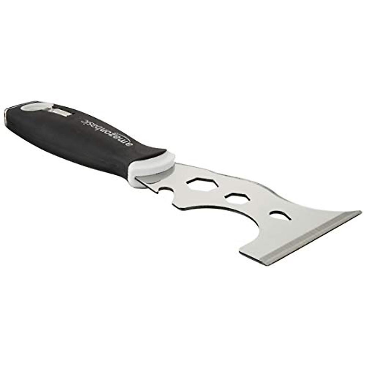 Amazon Basics 14-IN-1 Soft Grip Painters Tool with Hammer End and 2 Driver Bits, 3", one pack, Black