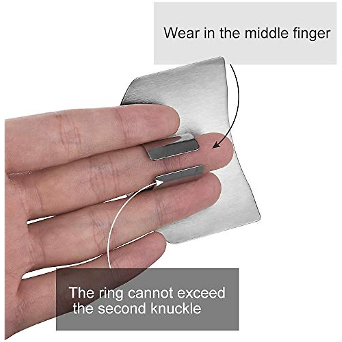 Jupswan Finger Guards for Cutting Stainless Steel Knife Cutting Protector Kitchen Tool Chef Knife Finger Guard for Food Chopping Cutting Avoid Hurting (3-Pack)